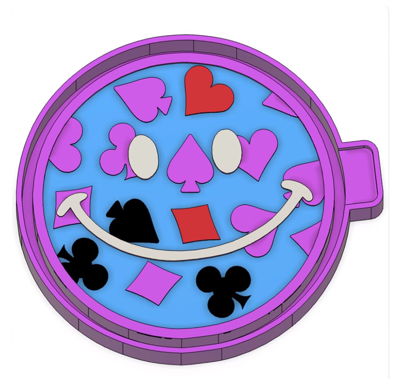 Poker Smiley Freshie Mold | Desert Dreamer Molds TAT 7-18 BUSINESS DAYS